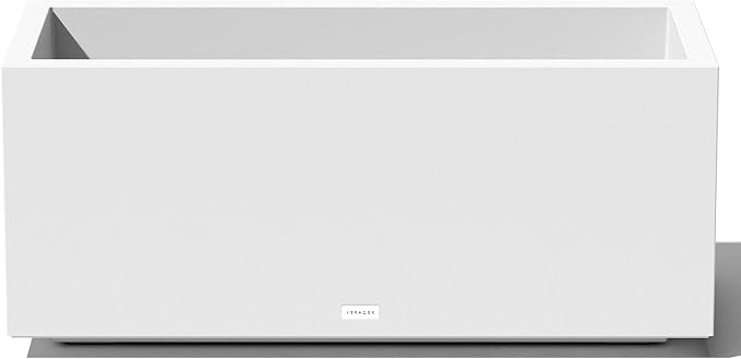 Veradek Block Series Long Box Planter - Large Rectangular Planter for ...
